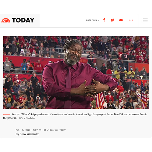 ASL performer steals the show during Super Bowl national anthem | TODAY ...