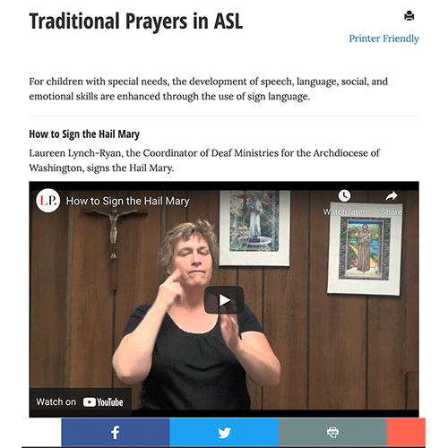 Traditional Prayers in ASL | Loyola Press – NeoHear