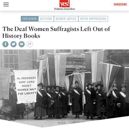 The Deaf Women Suffragists Left Out of History Books | YES! Magazine ...