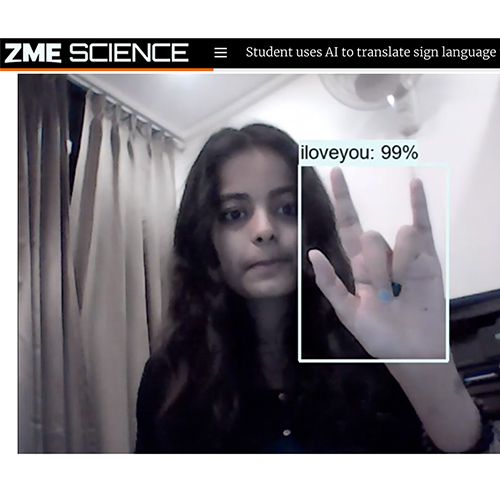 Student uses AI to translate sign language to English in real-time ...