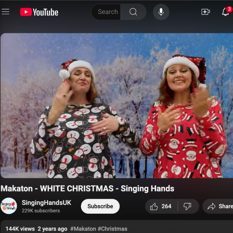 Makaton – WHITE CHRISTMAS | YouTube | SingingHandsUK – NeoHear